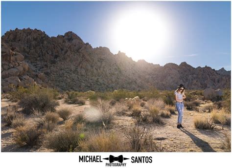 Indian Cove Joshua Tree Senior Portraits Samantha Michael Santos