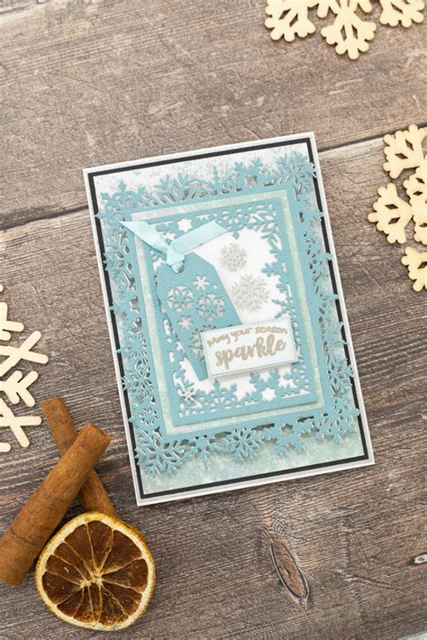 Christmas Nesting Cutting And Embossing Die Shimmering Snowflakes Cc Dc