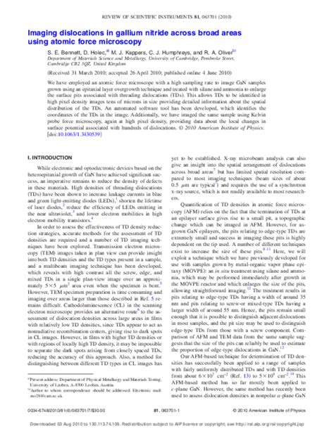 Pdf Imaging Dislocations In Gallium Nitride Across Broad Areas Using