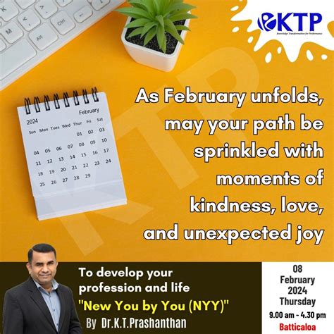 Happy Succesful February Kt Prashanthan