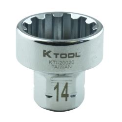 K Tool International [kti20614] Spline Socket 1 4 Drive 14mm Spline