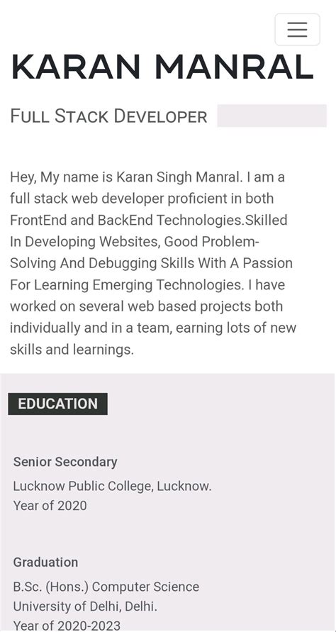 Karan Manral On Linkedin Check Out The New Portfolio Ui Built On