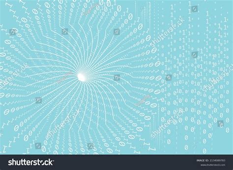 Blue Circle Binary Code Background Over 2751 Royalty Free Licensable