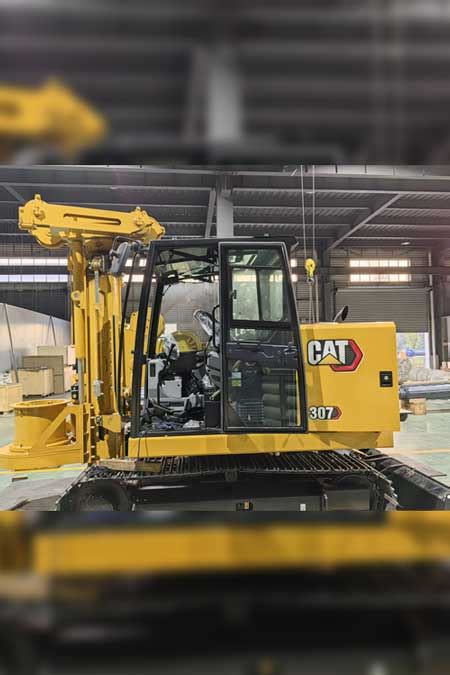 Cat 307 Excavator Modified Rotary Drilling Rig Zydrill