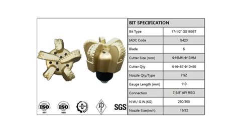 Pdc Bit Sizes Guide To Pdc Bit Size Chart