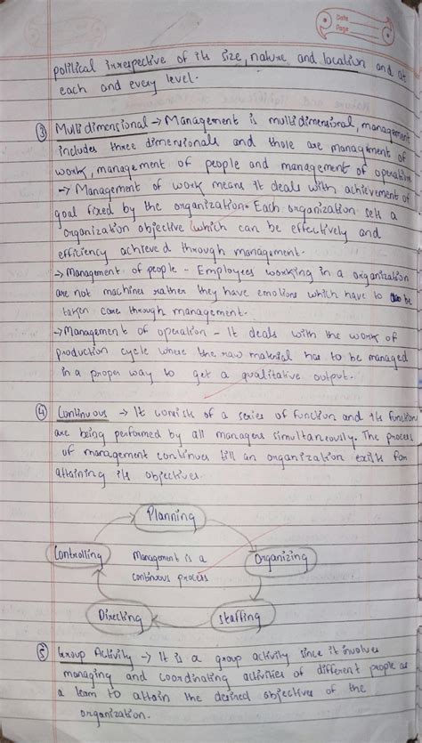 Solution Bst Class 12 Nature And Significance Of Management Notes
