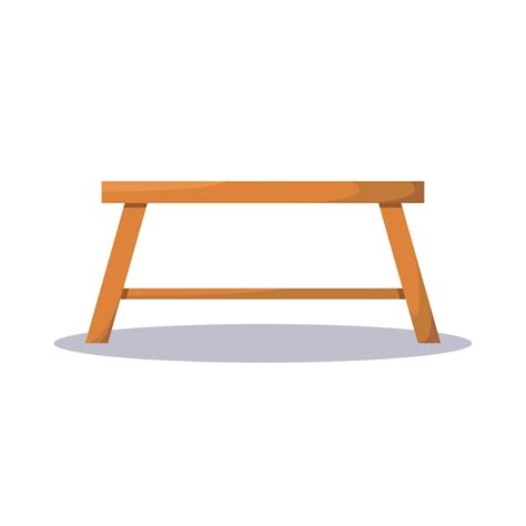 Premium Vector Wooden Coffee Table Flat Vector