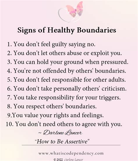 Signs Of Healthy Boundaries Rcodependency