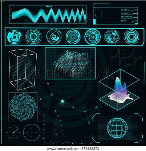 Elements Hud Interface Stock Vector Royalty Free 579685573 Shutterstock