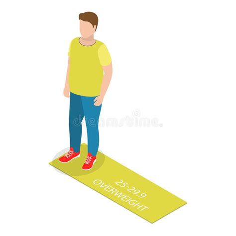 3d Isometric Flat Vector Illustration Of Body Mass Index Item 3 Stock
