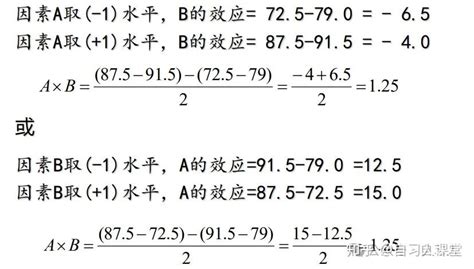 实验设计（doe）如何计算因子交互效应 知乎