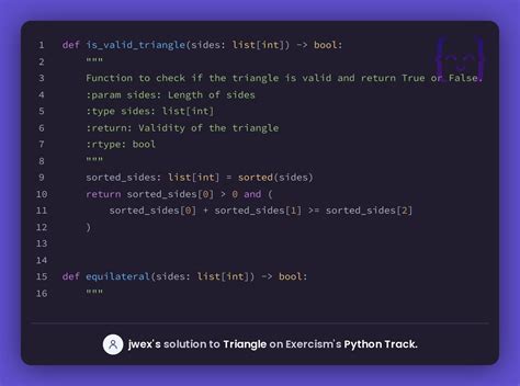 Jwexs Solution For Triangle In Python On Exercism