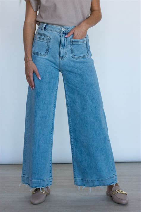 Cant Handle The Sass Light Wash Wide Leg Denim Wide Leg Denim