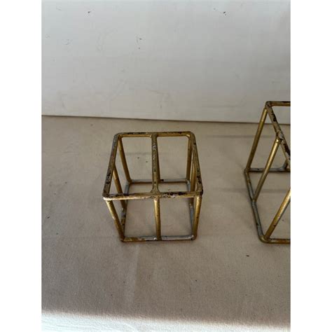 1970s Stacking Brass Cubes Set Of 3 Chairish