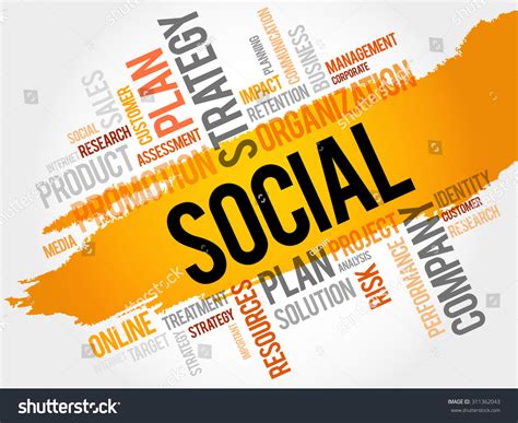 Social Word Cloud Business Concept Stock Vector Royalty Free