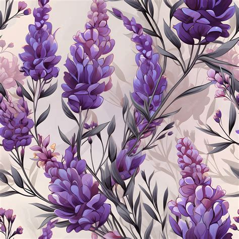 Anime Iris Flower Pattern Premium Ai Generated Image
