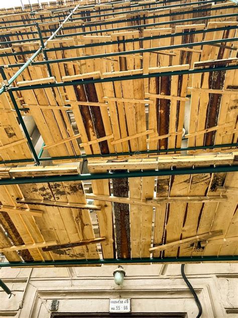 Construction Scaffolding View From The Ground Stock Image Image Of Industry Scaffold 279966017