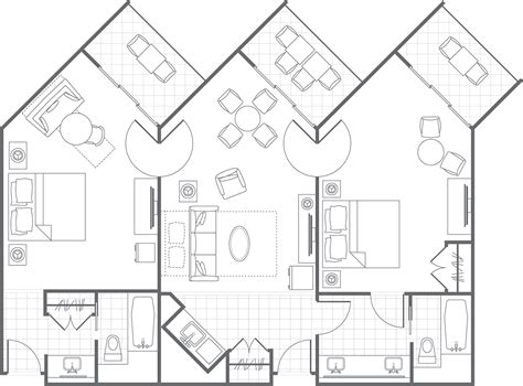 Kauai Beach Club Two Bedroom Floor Plan A Timeshare Broker Inc