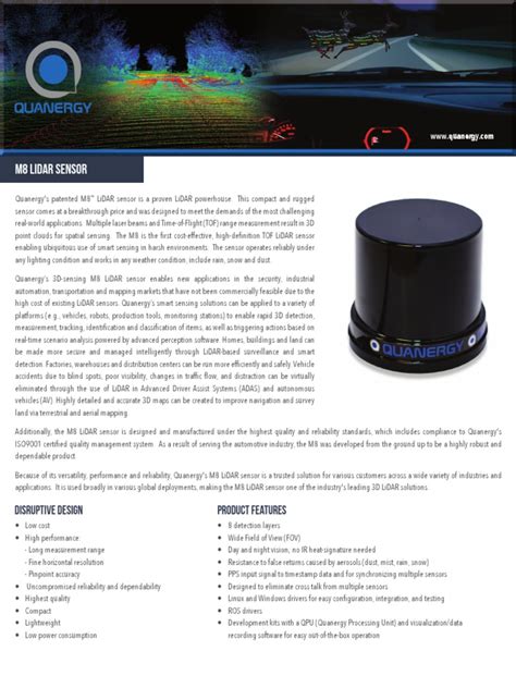 Lidar Sensor Data Sheet Pdf Lidar Field Of View