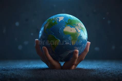 Concept Of Ecology Of Green Earth3d Rendering Stock Illustration