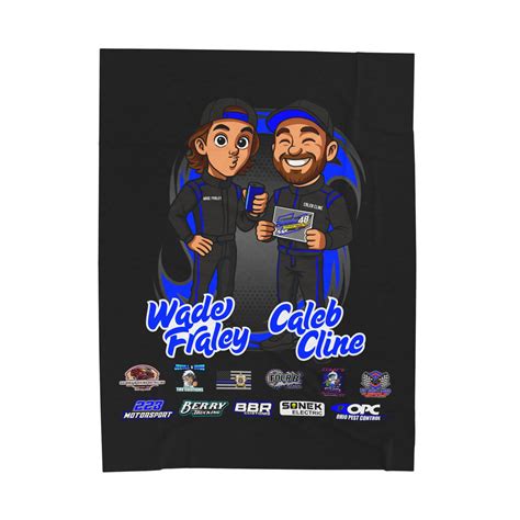 Caleb Cline Wade Fraley 2025 Plush Blanket Five Star Racewear