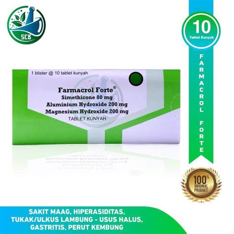 Farmacrol Forte 10 Tablet Kunyah Kesehatan Pencernaan And Lambung