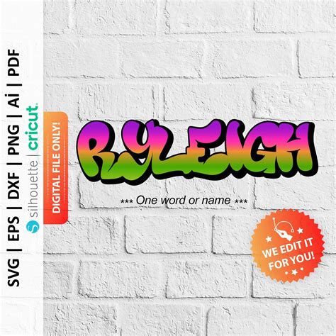 Graffiti Custom Name Svg Graffiti Handwritten Custom Name Png