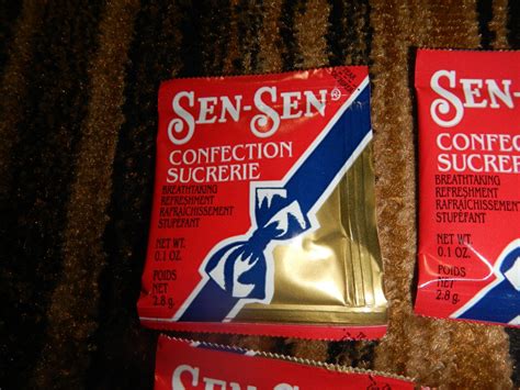 1 Box 12 Packets Old Vintage Candy Sen Sen Mint Licorice Breath