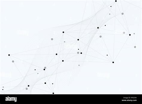 Abstract Polygonal Background With Connected Lines And Dots