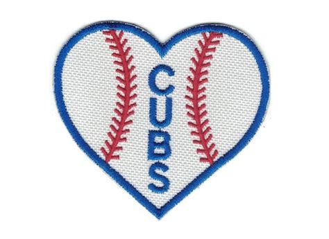 Chicago Cubs Patch Heart Patch Chicago Patch Cubs Fan Iron On Etsy