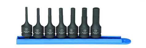 Gearwrench Hex Bit Impact Socket Set 7 Pc 3 8 In Drive Metric 84912