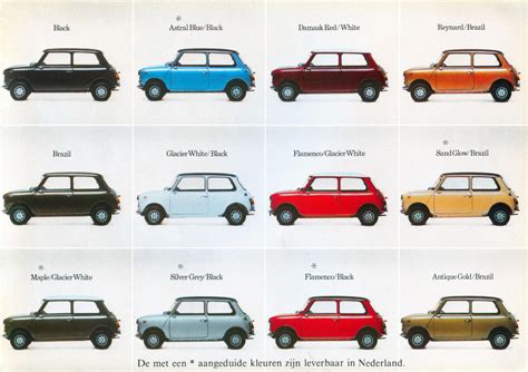 1970 Mini Colours Vibrant Hues That Defined A Decade