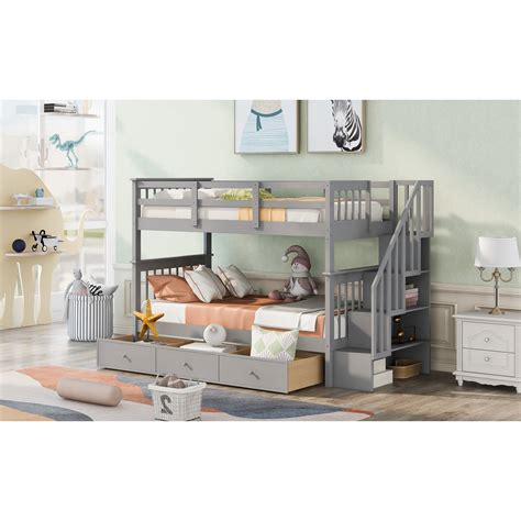 Harriet Bee Twintwin Bunk Bed With Storage Practical And Decorative For