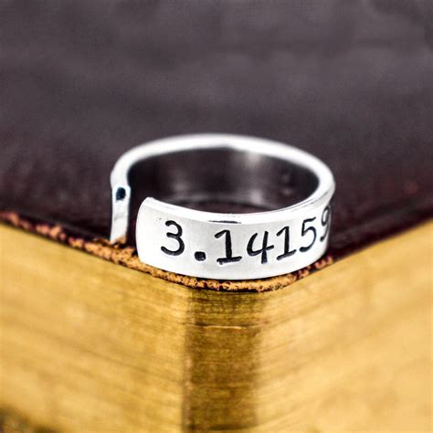 Pi Ring Math Jewelry Math Ring Adjustable Aluminum Ring Etsy