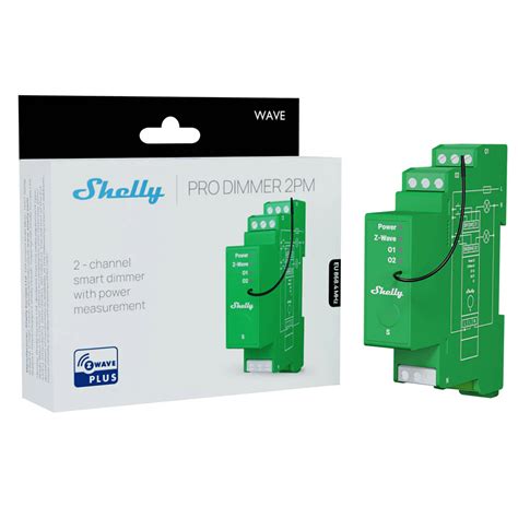 Shelly Wave Pro Dimmer 2pm 2 Canais X 200 W Z Wave™
