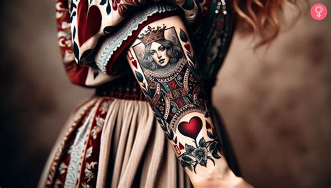 Bleached Tattoo Queen Of Hearts The Dark Allure Of Tattooed Elegance