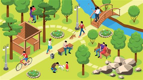 Parque Dibujo Vectores Iconos Gráficos Y Fondos Para Descargar Gratis