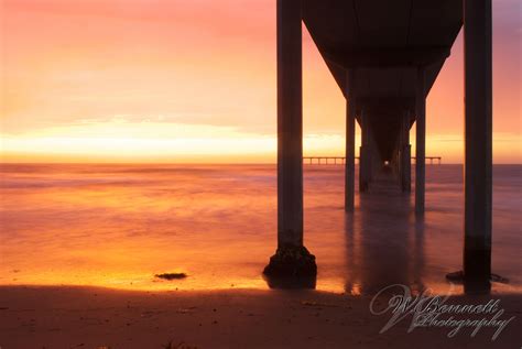 Ocean Beach Pier Sunset Over The Ocean Ocean Beach Pier Ocean Beach
