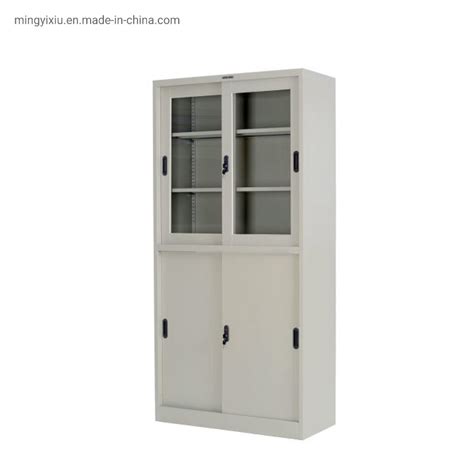Metal File Cabinet Sliding Door Cabinet Glass Office File Cabinet