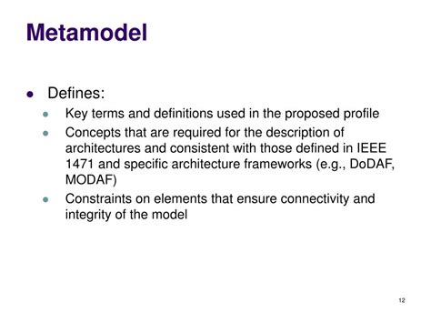 Ppt Omg Uml Profile For The Dod And Mod Architecture Frameworks Updm
