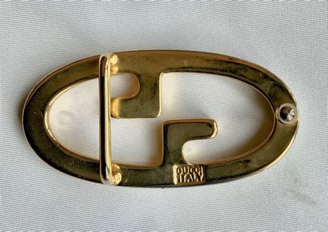 Vintage Gucci Logo Belt Buckle 1980s 4556123631