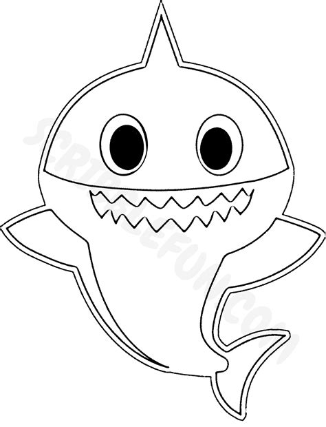 Daddy Shark Coloring Page