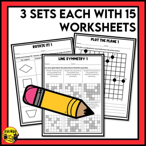 Alberta Math Curriculum Geometry Worksheets Bundle Paper Grade 5 Brainninjas
