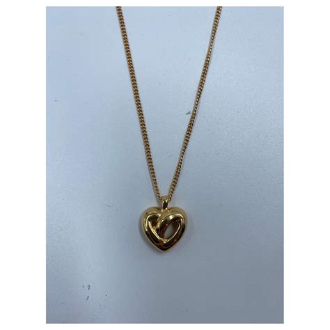 Collier Cd Dior Doré Métal Ref797648 Joli Closet