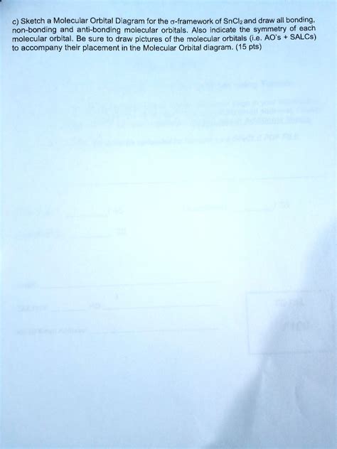 Solved C Sketch A Molecular Orbital Diagram For The Ï€ Framework Of