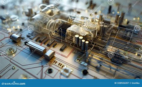 Highly Detailed Schematic Diagram Of Advanced Technology Circuitry