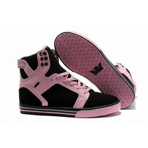 Pink And Black Supra Shoes Pink Shoes Supra Sneakers