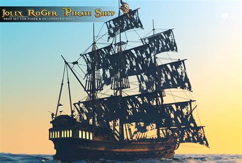 Jolly Roger Pirate Ship 3d Models Sveva