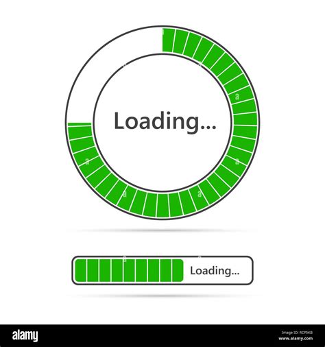 Set Of Loading Bar Element Icons Vector Illustration Download Sign In