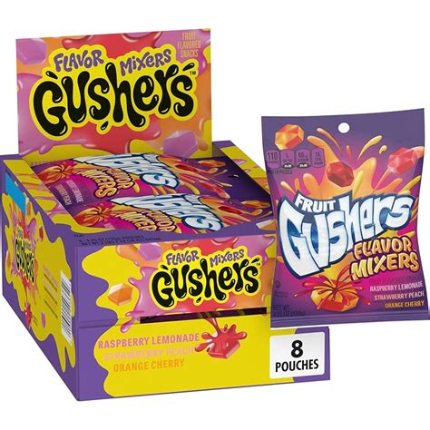 Gushers Flavor Mixers Fruit Flavored Snacks 8 Count Pack Gushers Fruit